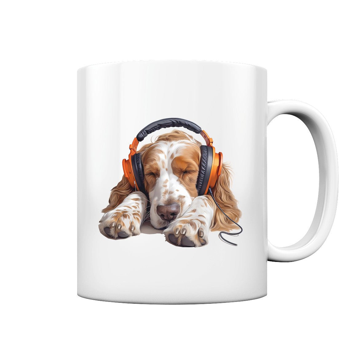 Kopfhörer English Setter orange belton - Tasse glossy – Multitalenty